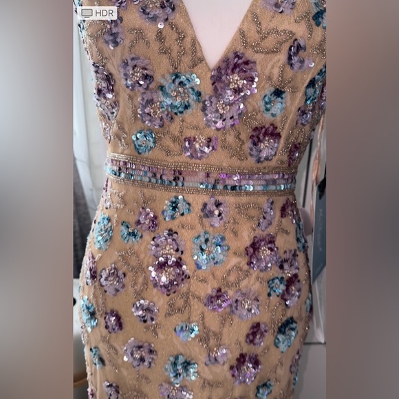 Mac Duggal | Dresses | Nwt 789 Mac Duggal Maxi Floral Sequined Dress ...